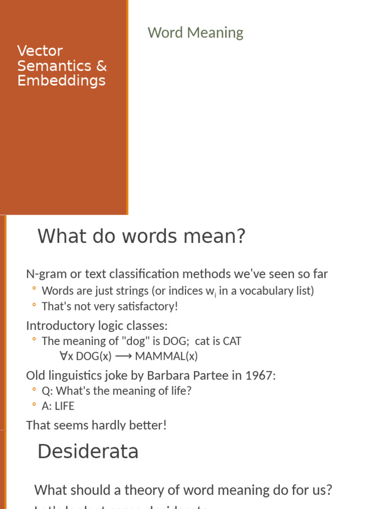 Vector Semantics 2024 | PDF