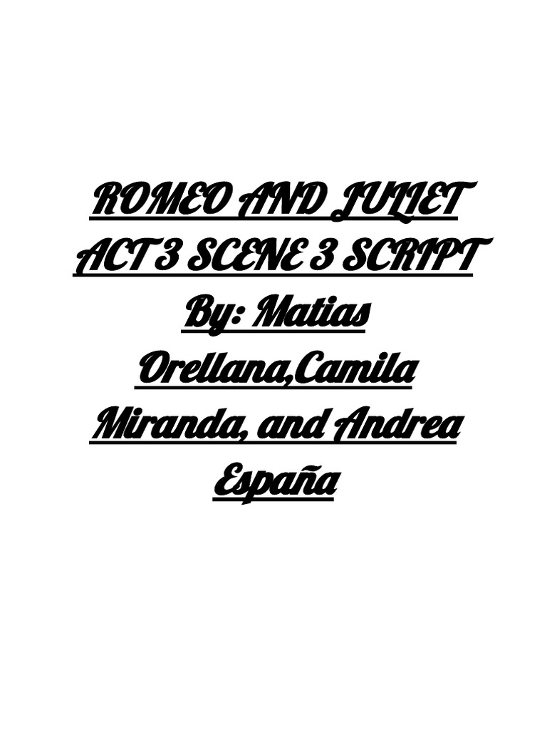 Romeo's Banishment and Despair | PDF | Romeo And Juliet