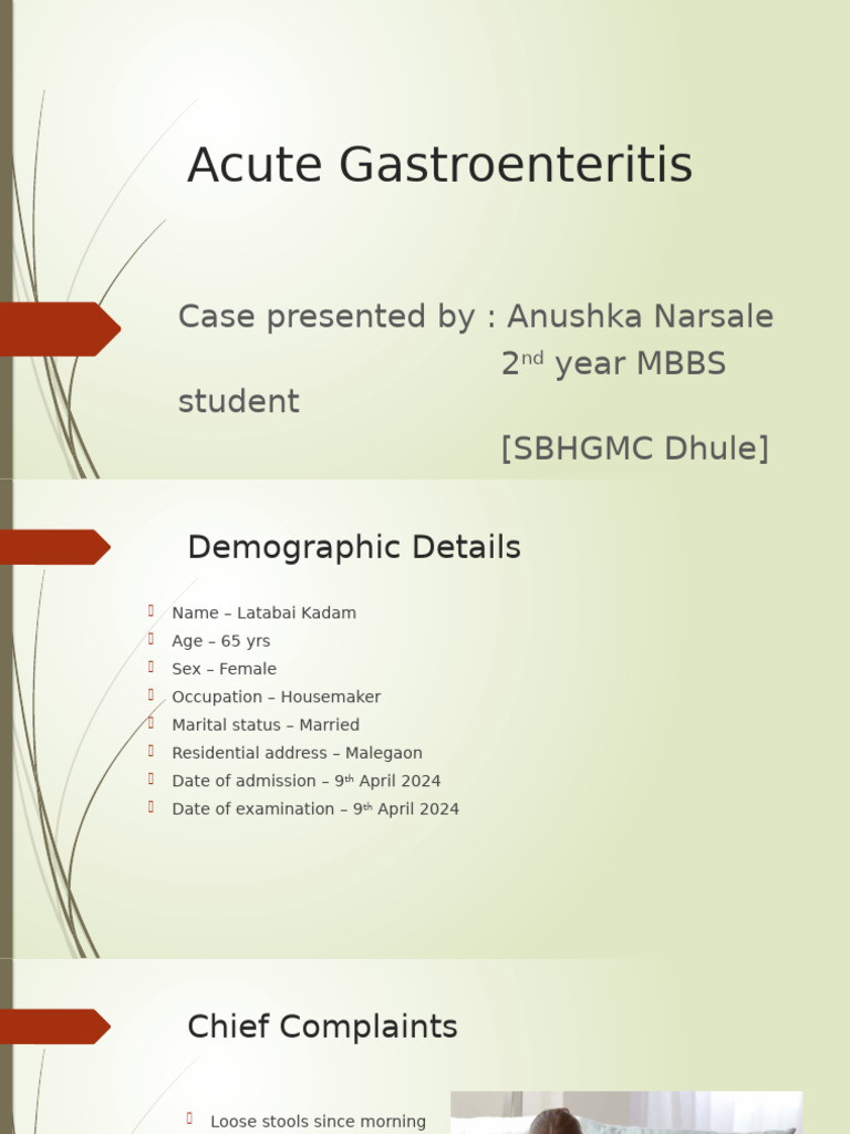 Acute Gastroenteritis | PDF | Pulse | Nausea