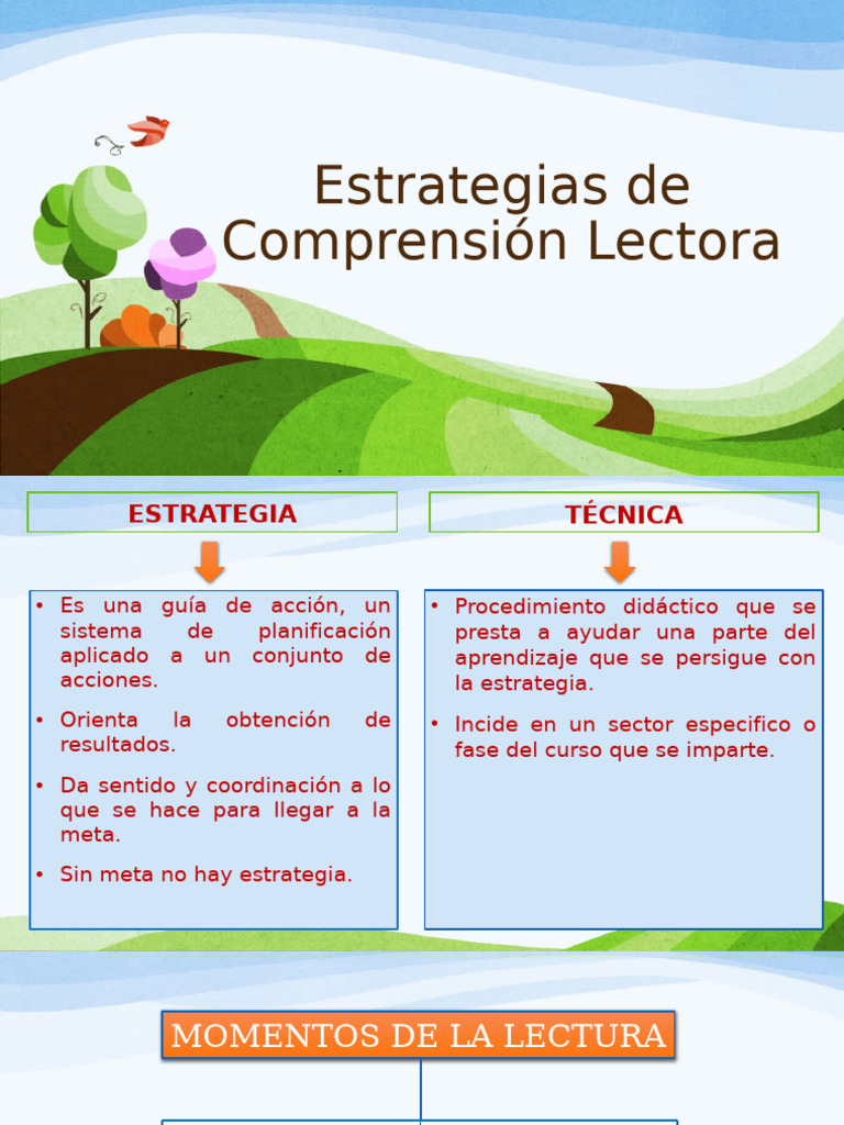Estrategias Efectivas para Comprensión Lectora | PDF | Comprensión ...