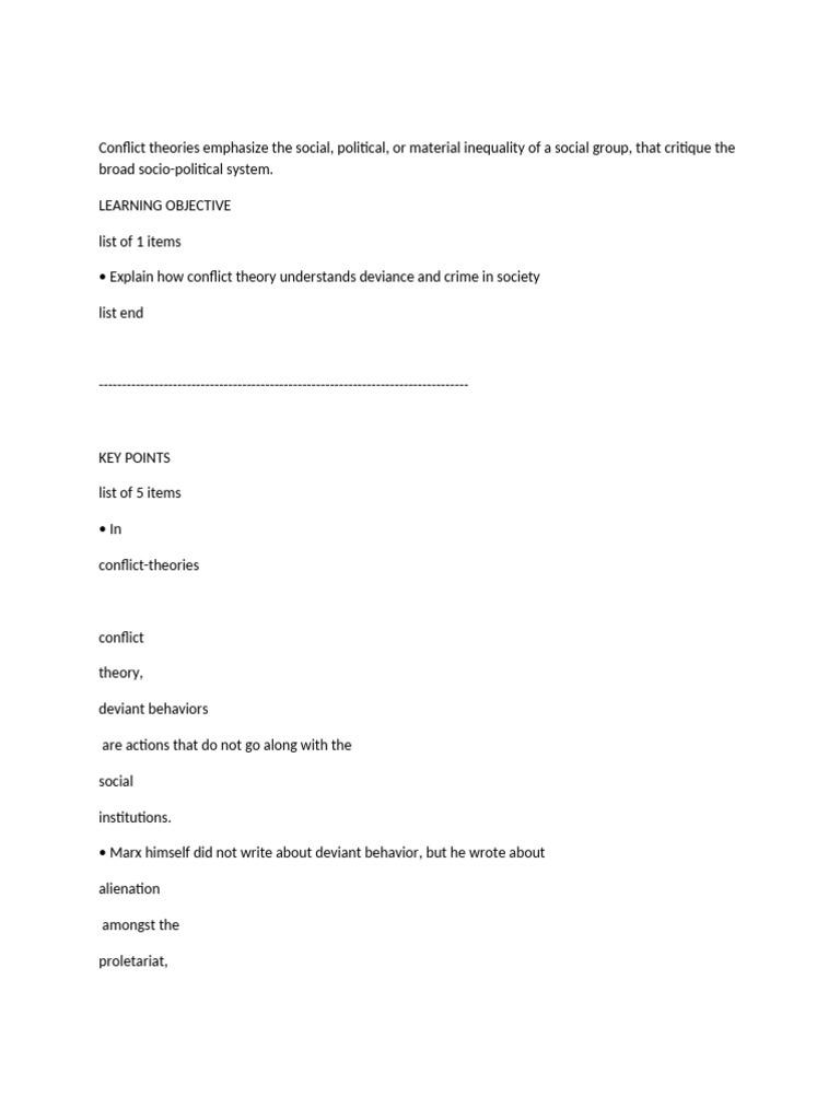 Conflict Perspective on Deviance | PDF | Deviance (Sociology) | Sociology