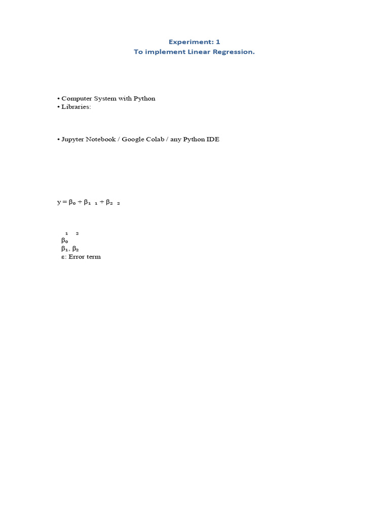 Linear Regression | PDF