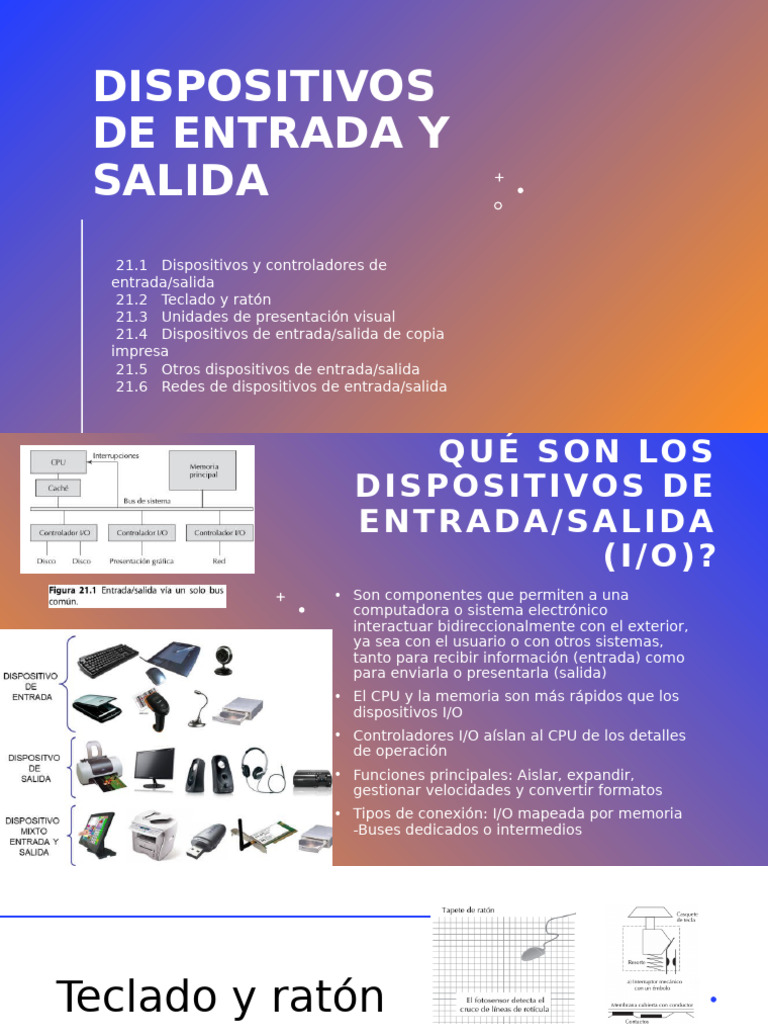 Dispositivos de Entrada y Salida I/O | PDF | Periférico | Hardware de ...