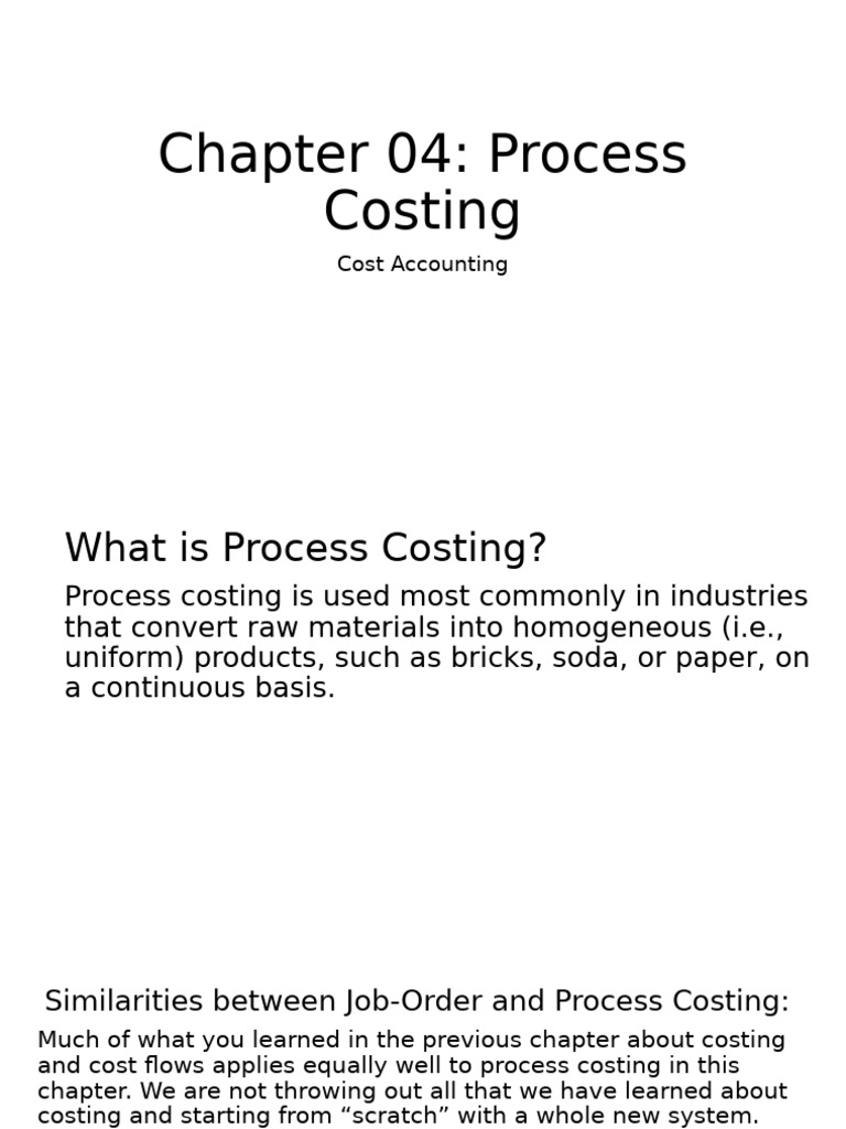 Chapter 4 Process Costing Slide | PDF