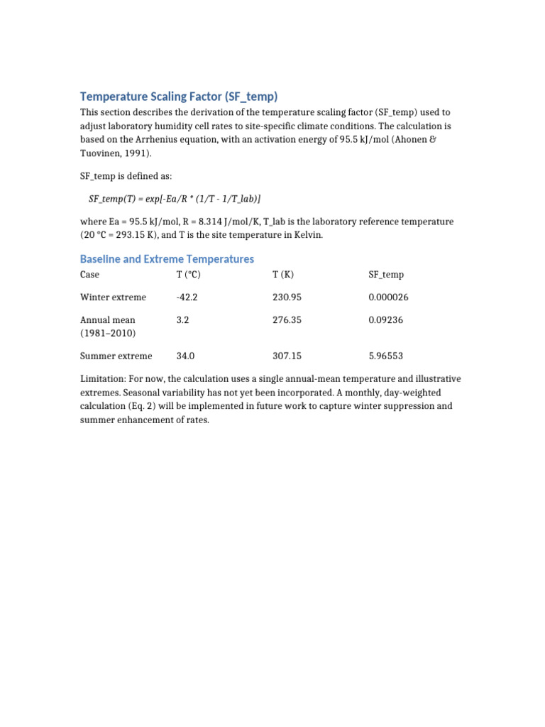 SF Temp Calculation | PDF