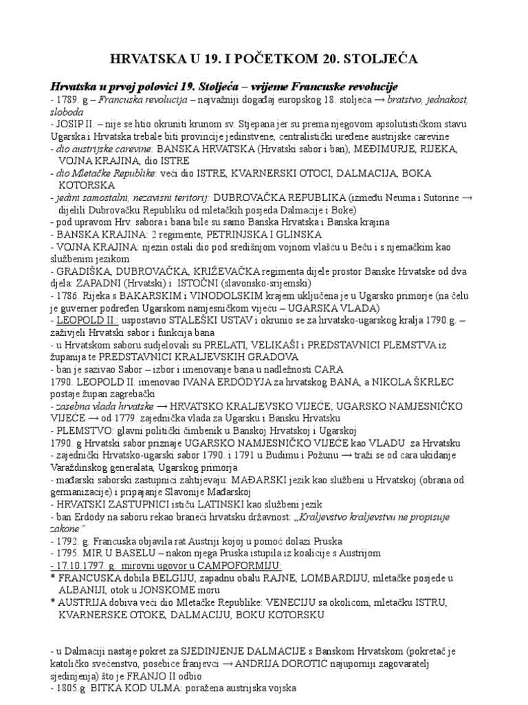 Stoljeće - Hrvatska Povijest | PDF
