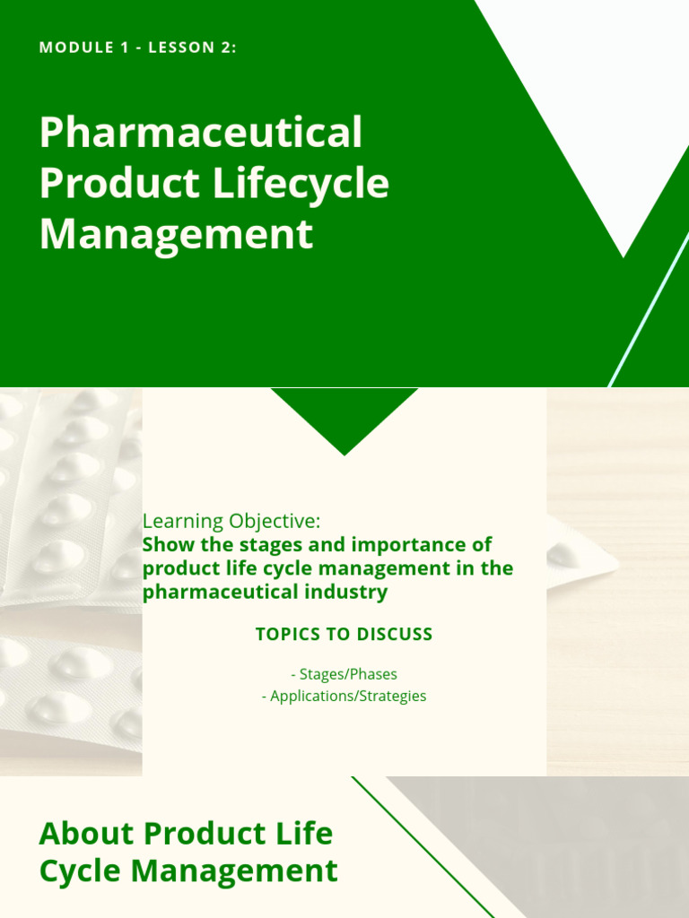 M1 L2 Pharmaceutical Product Life Cycle Management | PDF | Product ...