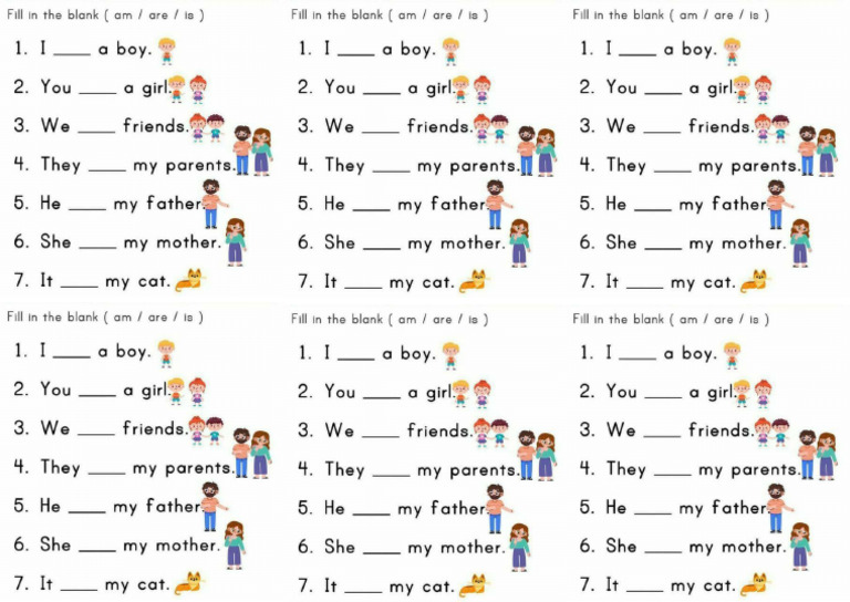 Verb To Be First Exercise | PDF
