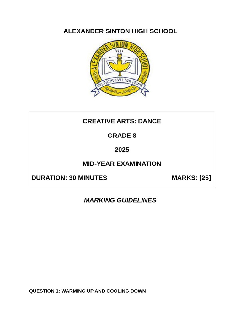 Grade 8 Dance Exam Guidelines 2025 | PDF | Dances | Heart