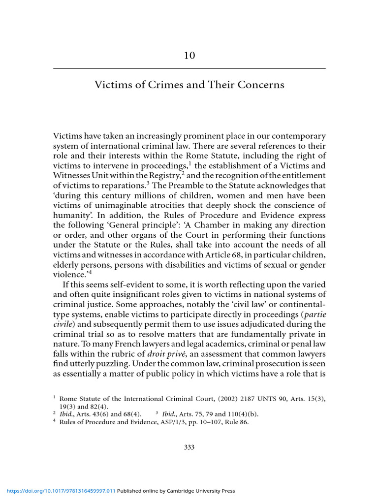 Victims' Rights in International Law | PDF | International Criminal ...