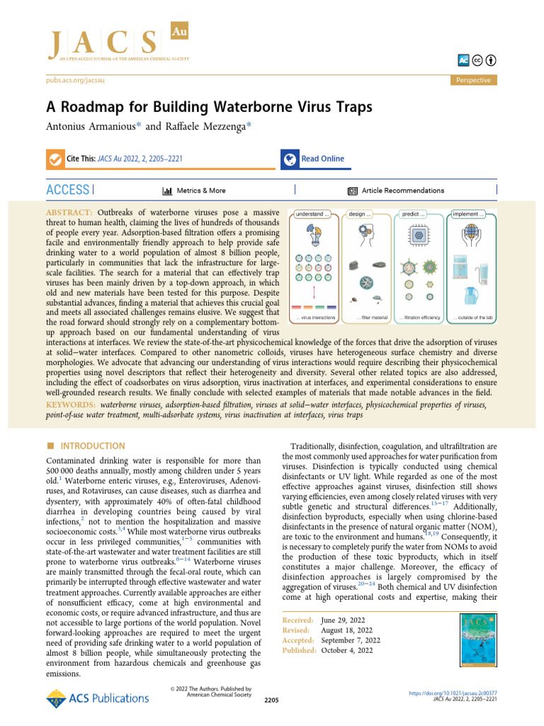 01-MS Armanious Etal 2022 JACSAu | PDF | Virus | Adsorption