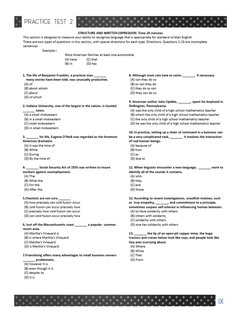 TOEFL Proficiency For ITT Practice Test 2 | PDF | Foods | Allergy