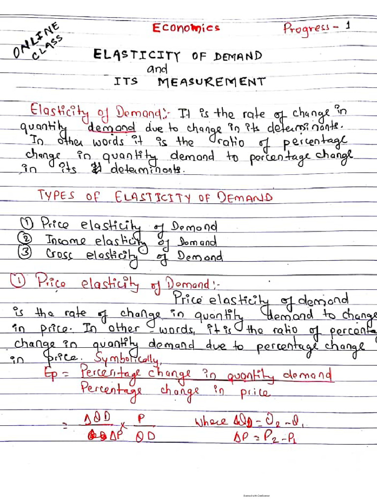 Elasticity of Demand and Its Measurements From Adexcelebrity | PDF