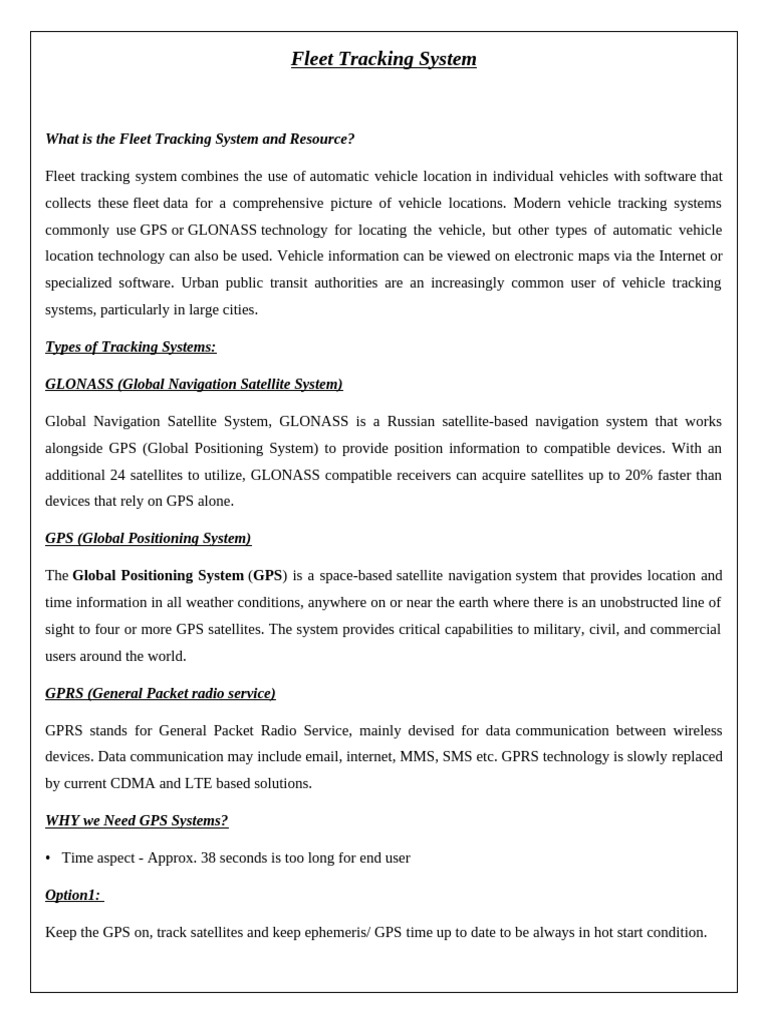 An Introduction To Fleet Tracking | PDF | Global Positioning System ...