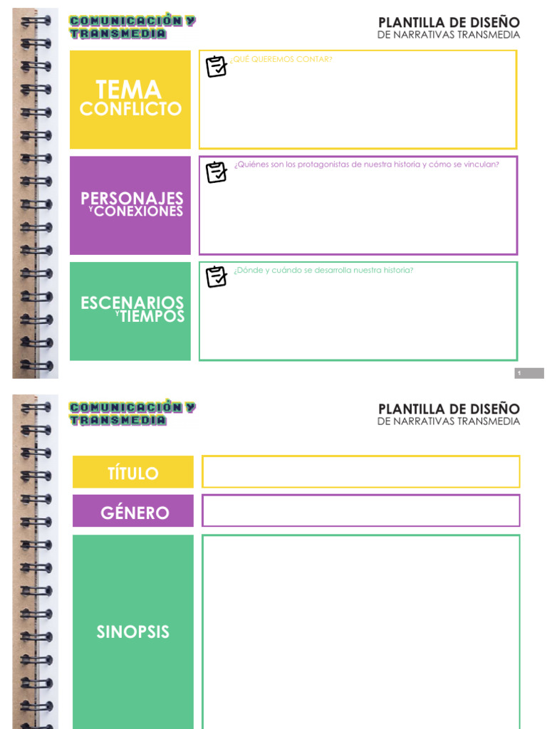 Plantilla de Narrativas Transmedia | PDF