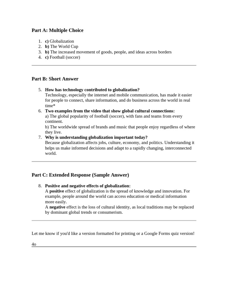 Understanding Globalization's Impact | PDF