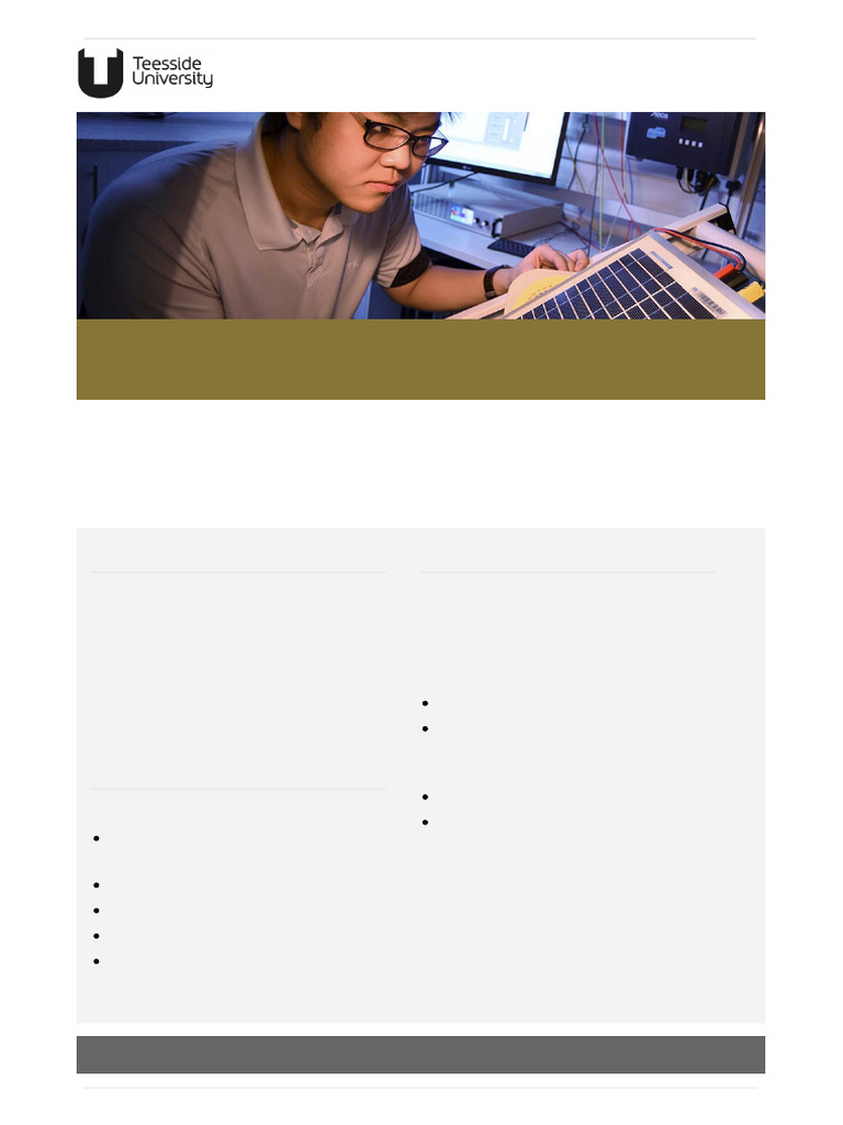 Teesside University Course | PDF | Electrical Network | Engineering