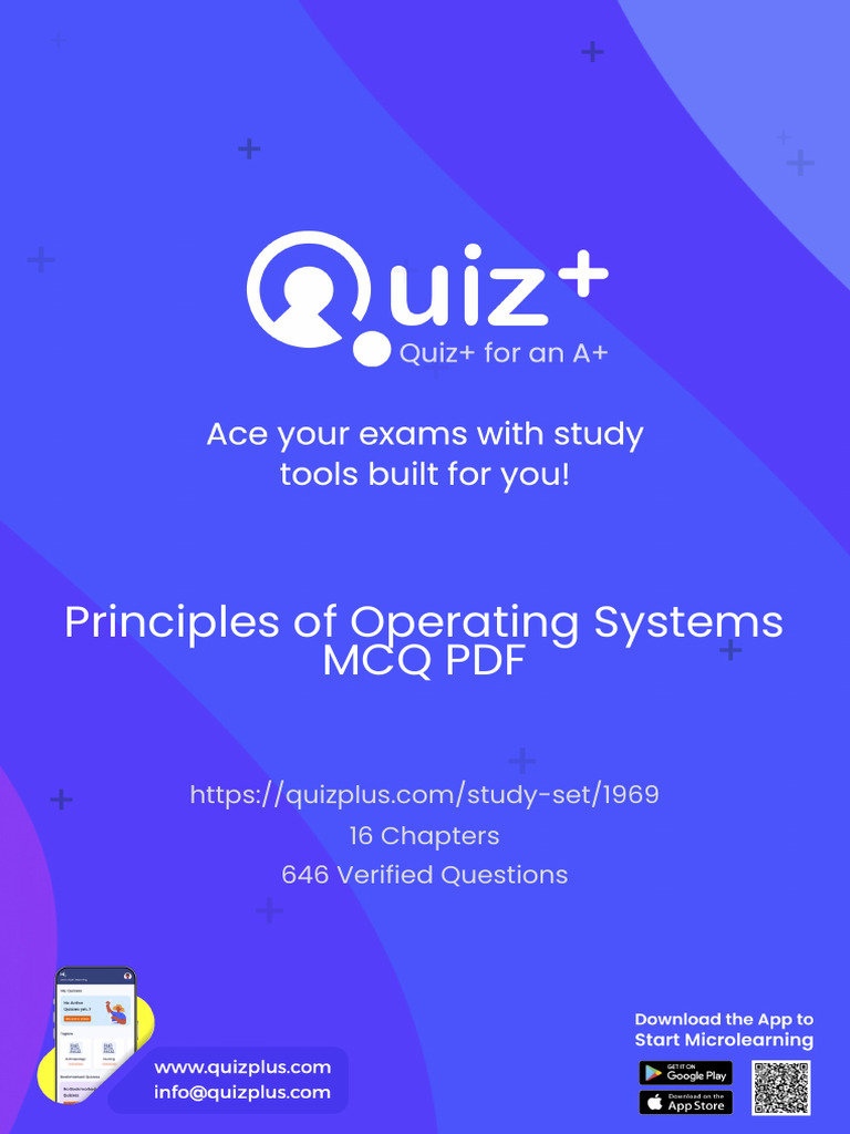 Principles of Operating Systems MCQ PDF | PDF | Operating System | System