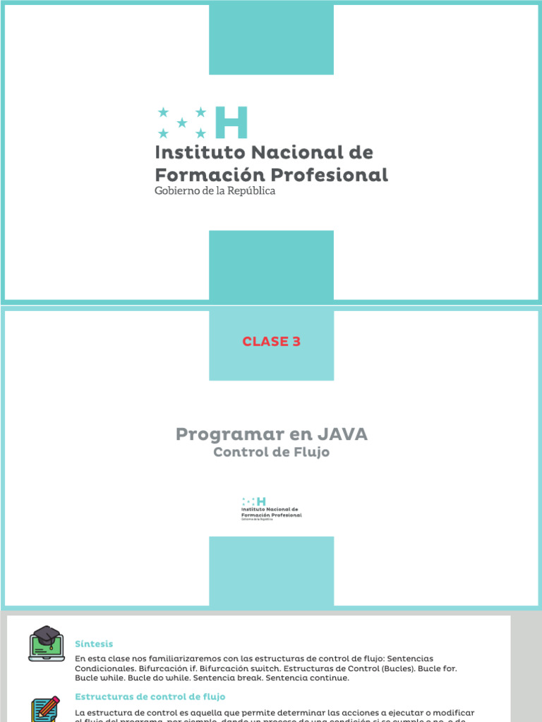 Control de Flujo en Programación Java | PDF | Flujo de control ...