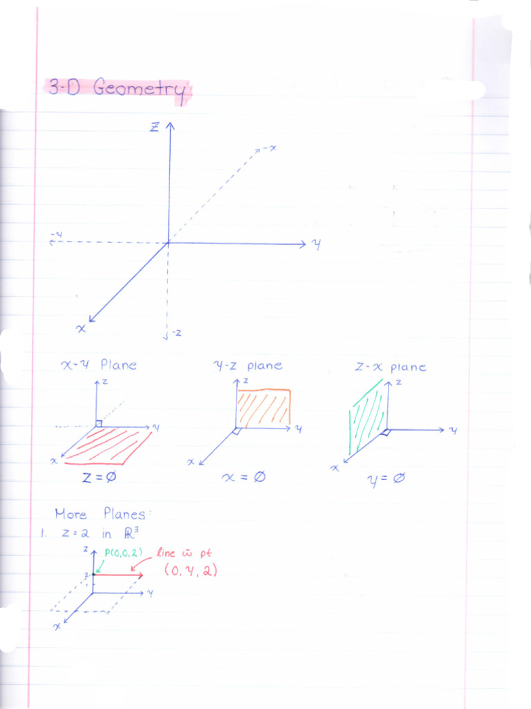 Notes 06 3D Geometry | PDF