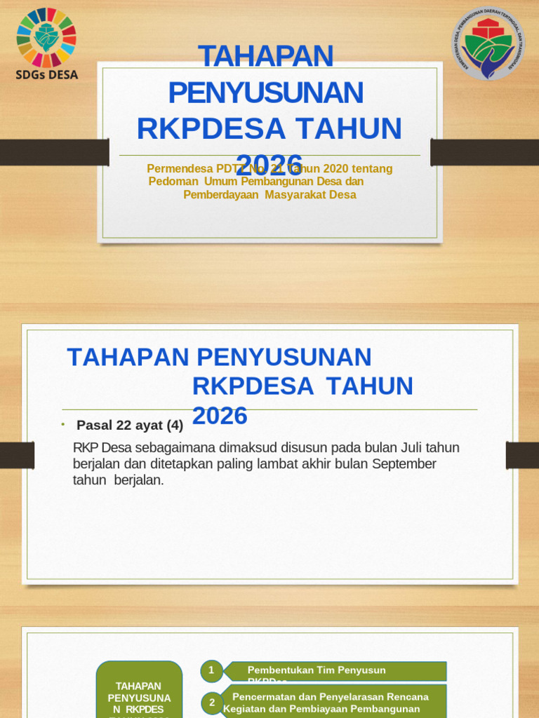 TAHAPAN PENYUSUNAN RKPDESA TAHUN 2026 | PDF