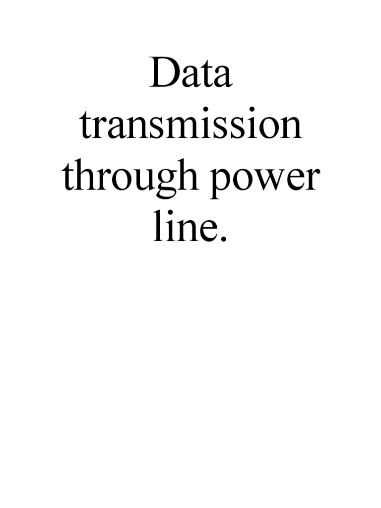 Data Transmission Through Power Line | PDF | Electronic Circuits ...