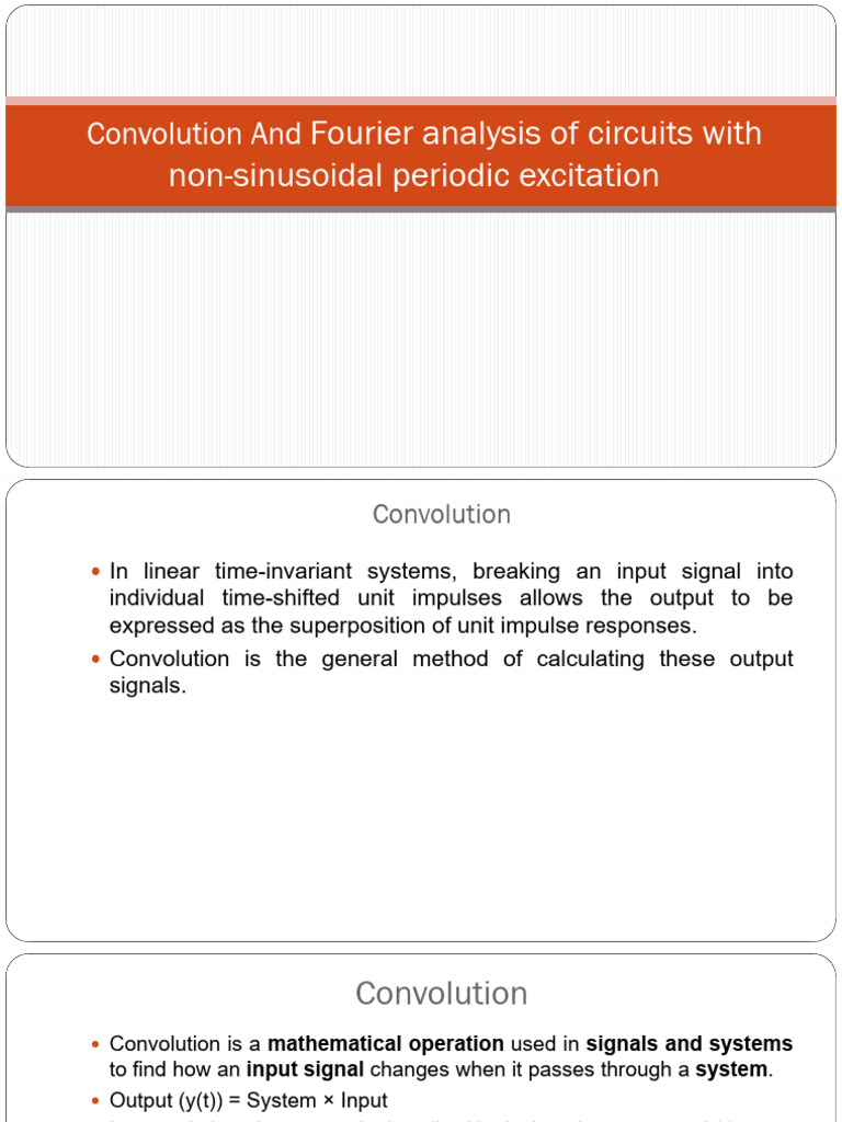 Convolution Integral and Fourier Transforms | PDF | Convolution | Laplace Transform