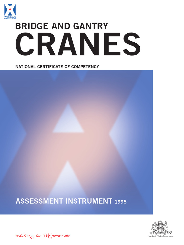 Bridge Gantry Cranes National Certificate Competency 0851 | PDF | Crane (Machine) | Occupational ...