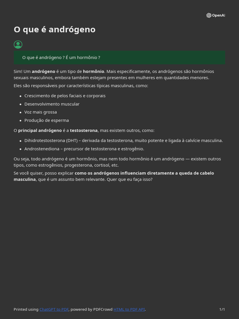 O que são andrógenos? | PDF
