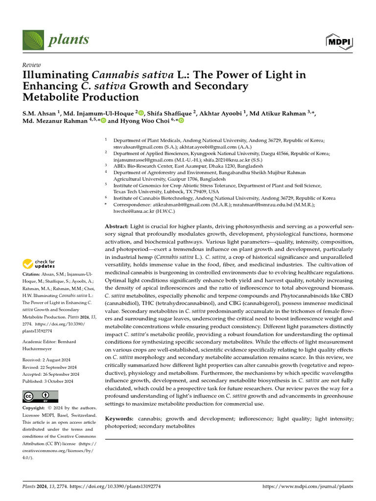 Light Secondary Metabolites | PDF | Reactive Oxygen Species ...