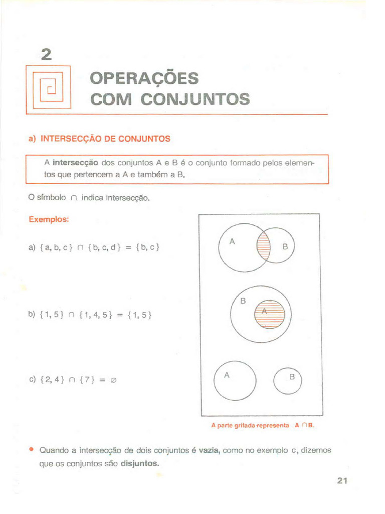 Matemática - Operações Com Conjuntos | PDF