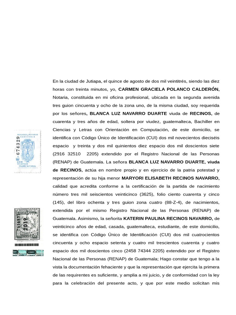 Proceso Sucesorio Intestado en Jutiapa | PDF