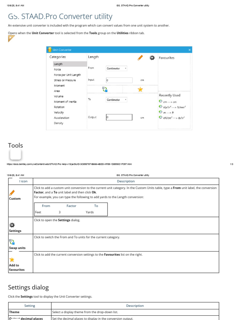 GS. STAAD - Pro Converter Utility | PDF | Software | Computing