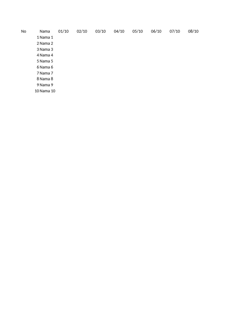 Rekapan Absen 3 Bulan | PDF