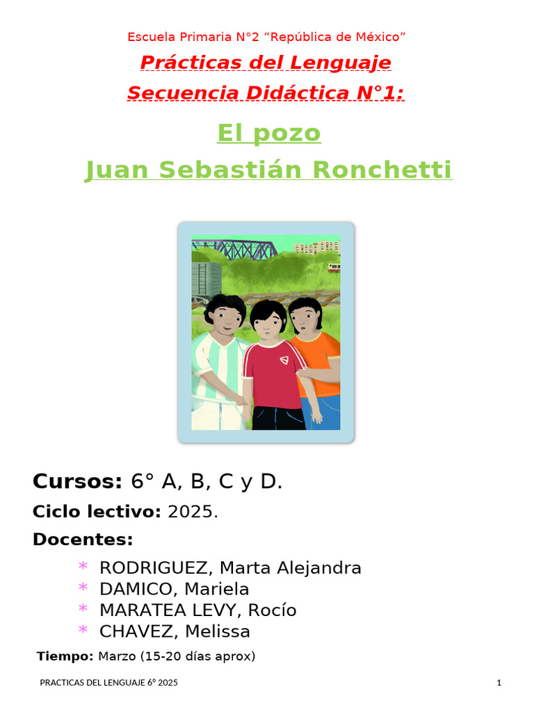 SECUENCIA N°1 EL POZO PDL - 2025-8 | PDF | Puntuación | Comunicación