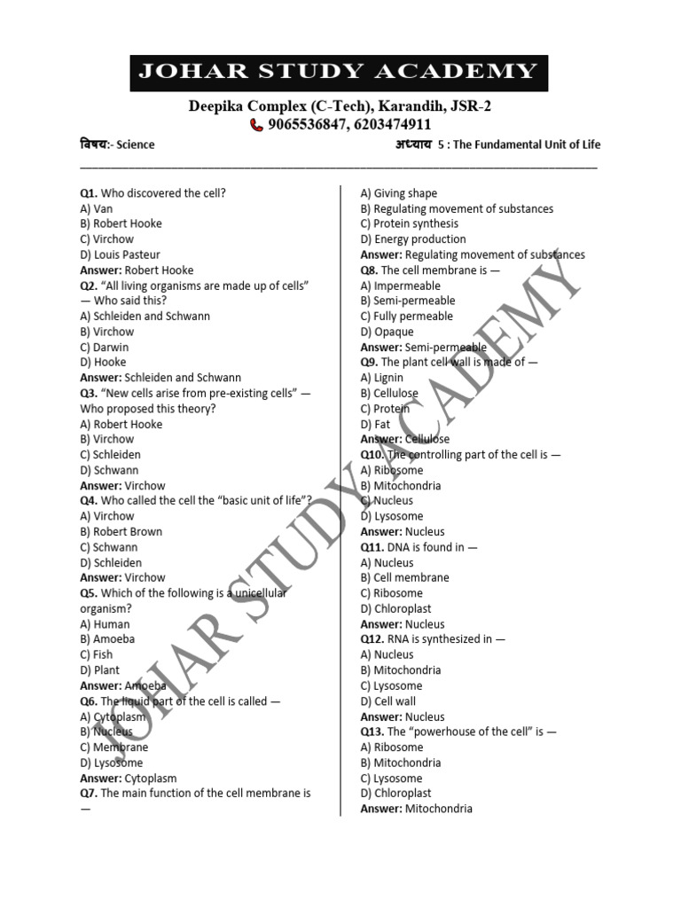 Chapter 5 Eng | PDF | Cell (Biology) | Cytoplasm