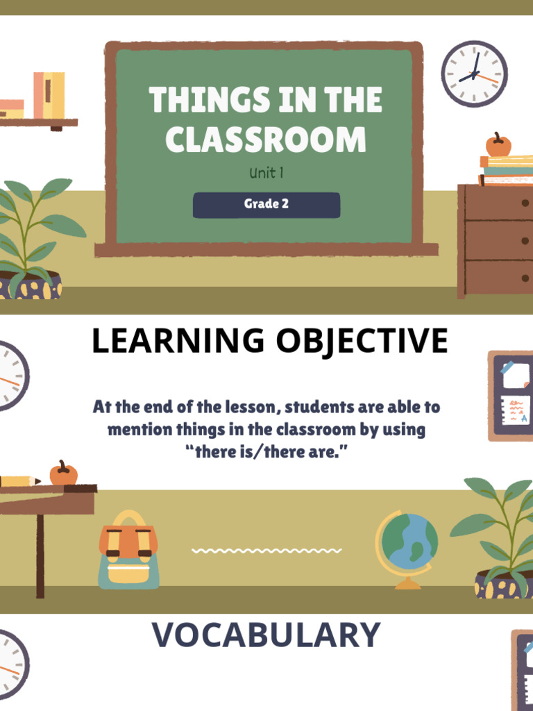 Unit 1-Things in The Classroom-Grade 2 | PDF