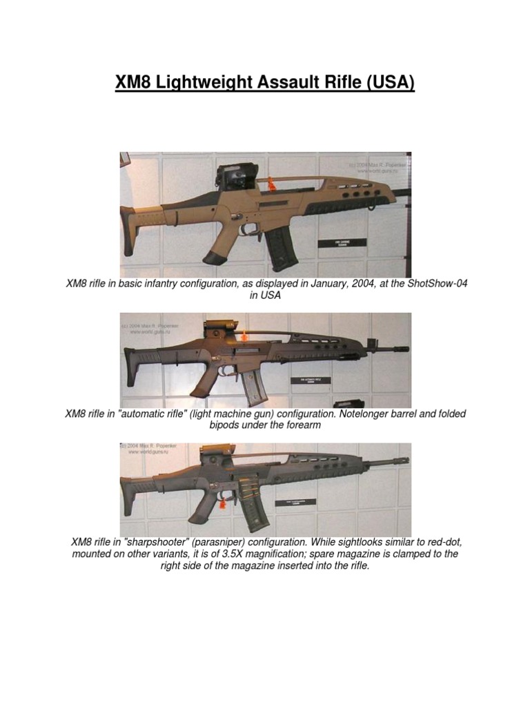 XM8 Lightweight Assault Rifle | PDF | Rifle | Firearms