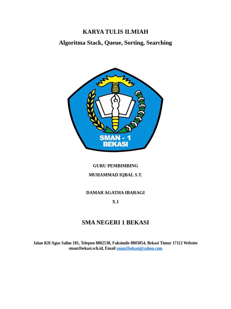 Template Cover Kti Infor | PDF