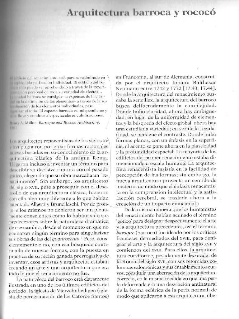 ROTH, Leland - Entender La Arquitectura. Arquitectura Barroca y Rococó. | PDF