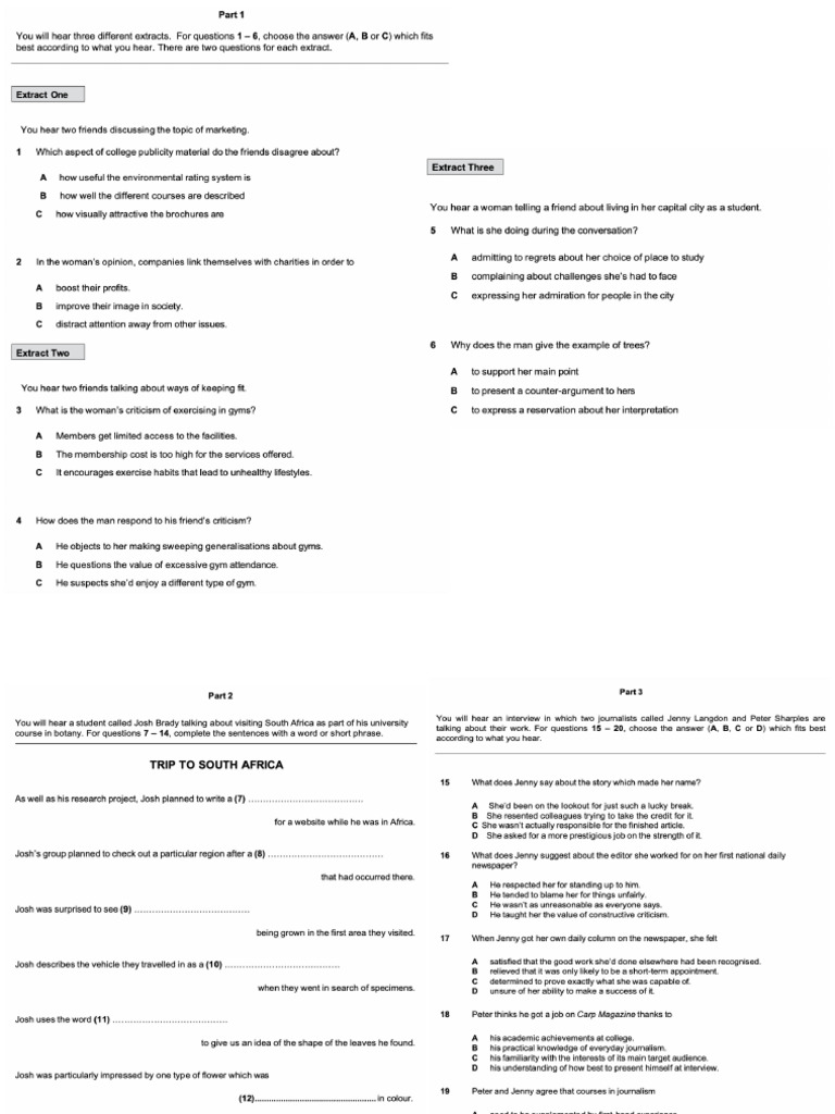 Cae Exam Practice A61 | PDF