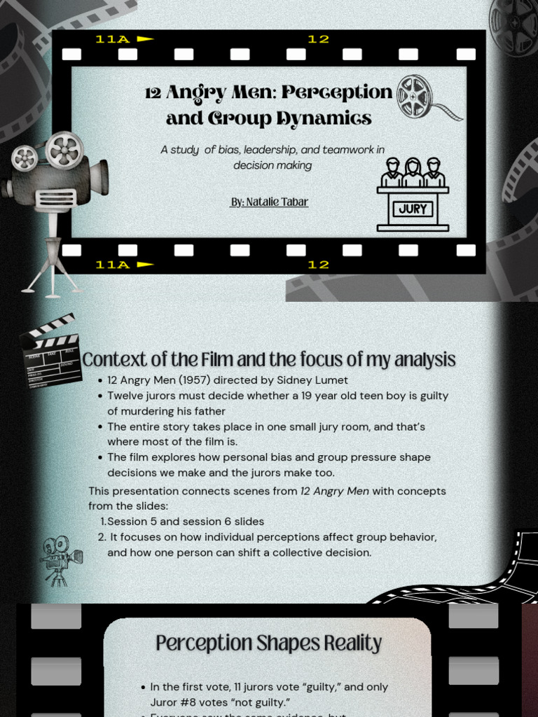 Group Dynamics in 12 Angry Men | PDF | Perception | Psychology