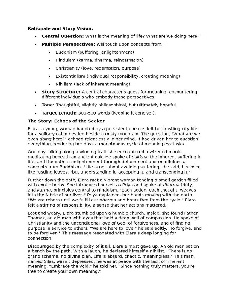 Random Stories About Religions and Life | PDF | Karma | Meaning Of Life