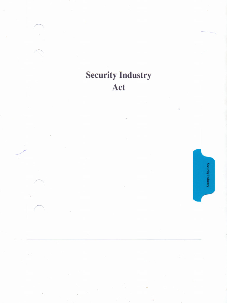Security Industry Act 2010 Overview | PDF | License | Justice