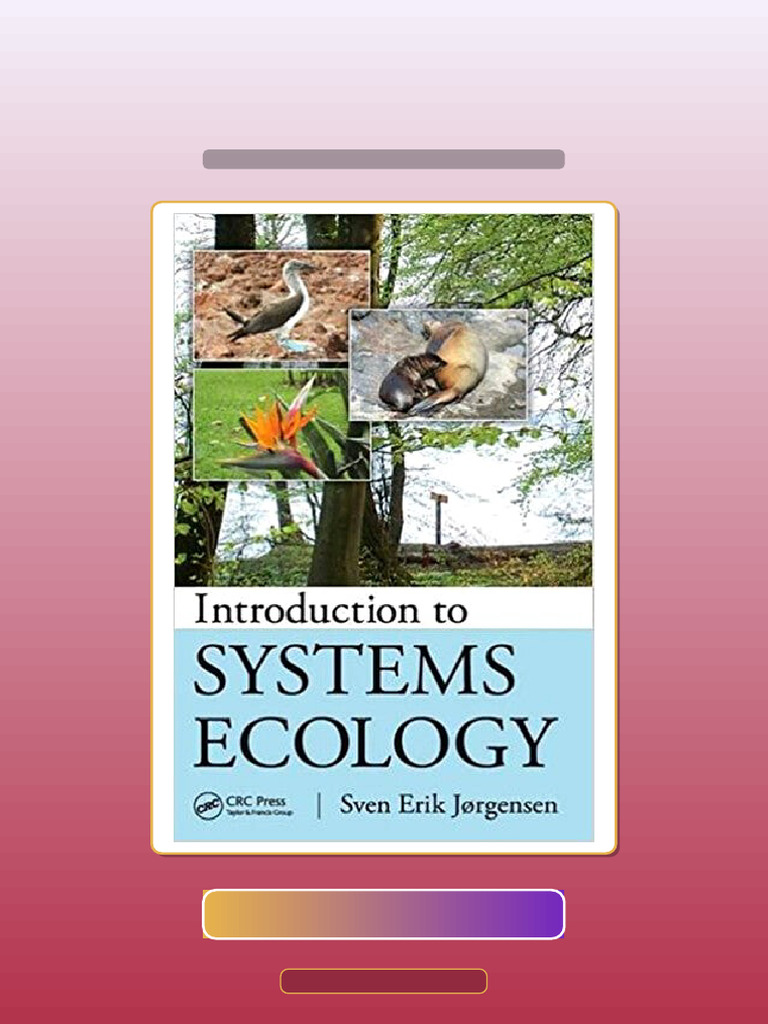Introduction To Systems Ecology 1st Jorgensen Full Version | PDF ...