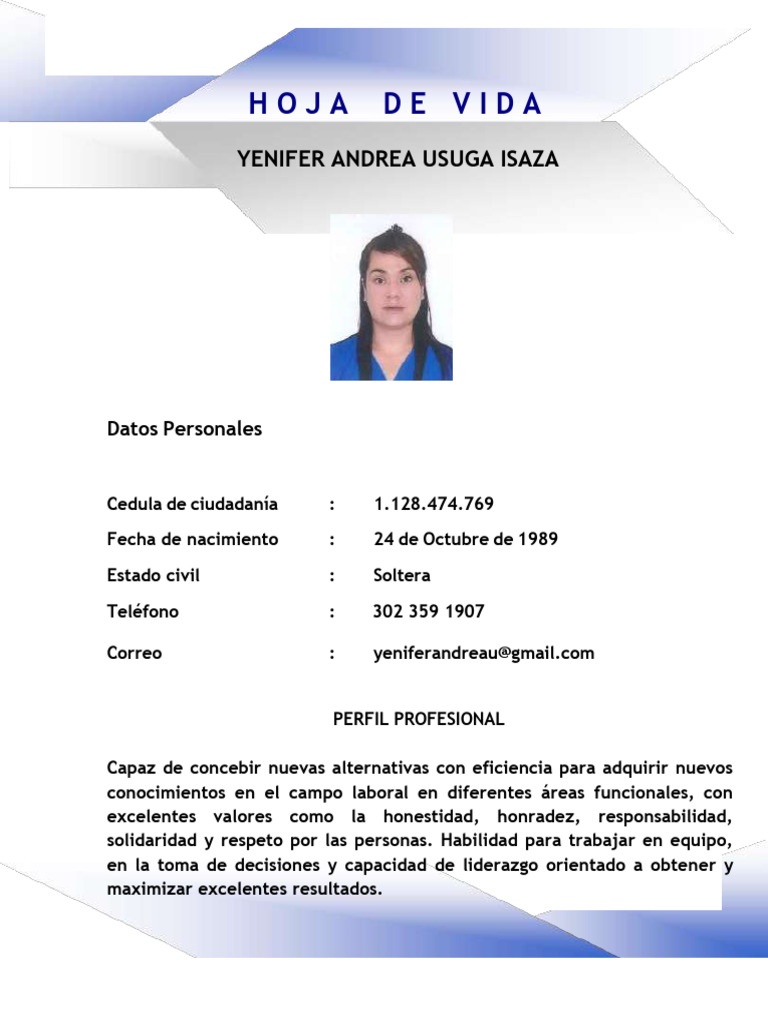 HV Yenifer Andrea Usuga | PDF | Cumplimiento de la ley | Crimen y violencia