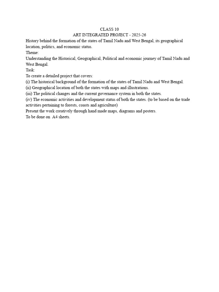 S. SC Art Integrated Project | PDF