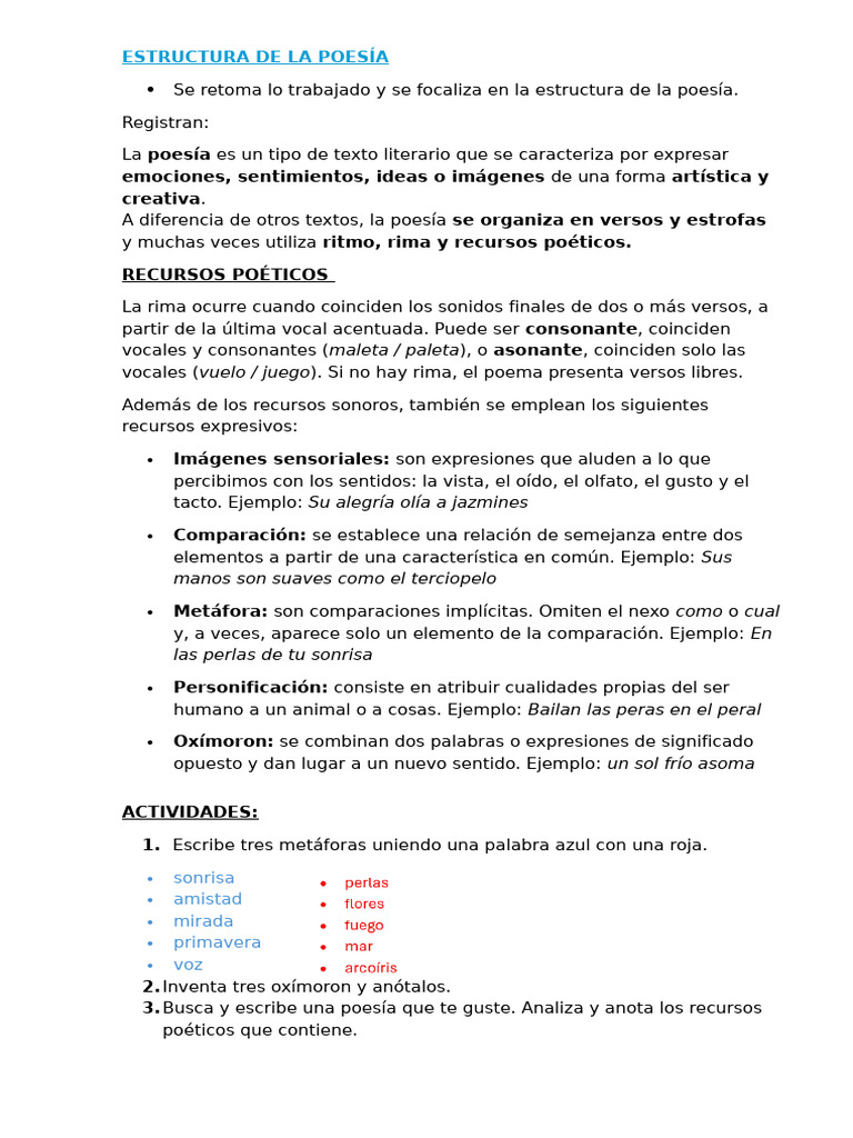 Estructura de La Poesía | PDF
