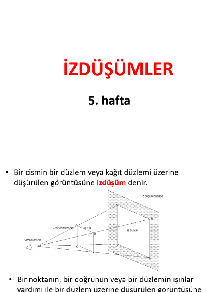 5.hafta İzdüşümler 2. Bolum | PDF