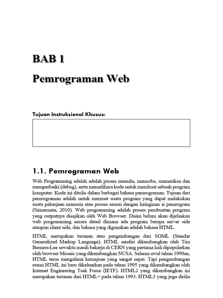 Modul 1 - Pemrograman Web | PDF
